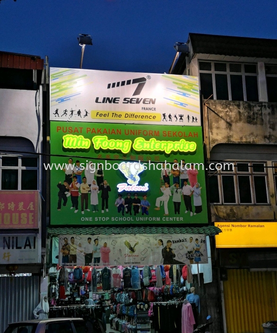 MING FOONG ENTERPRISE BILLBOARD WITH 3D LED FRONTLIT LETTERING & LOGO ...