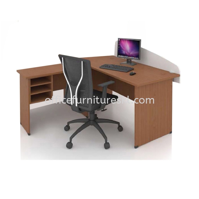 FOBIS 5 FEET OFFICE TABLE C/W SIDE TABLE & RETURN RACK - Office Table ...