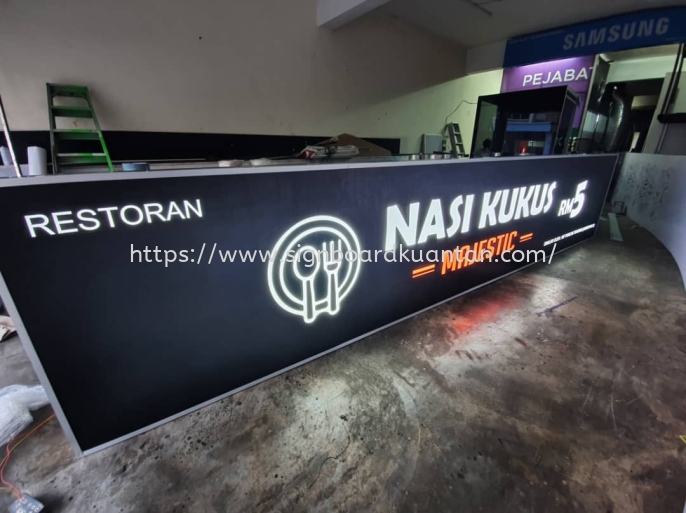 RESTORAN NASI KUKUS LIGHTBOX SIGNBOARD AT TERENGGANU KAMPUNG GEMIA ...