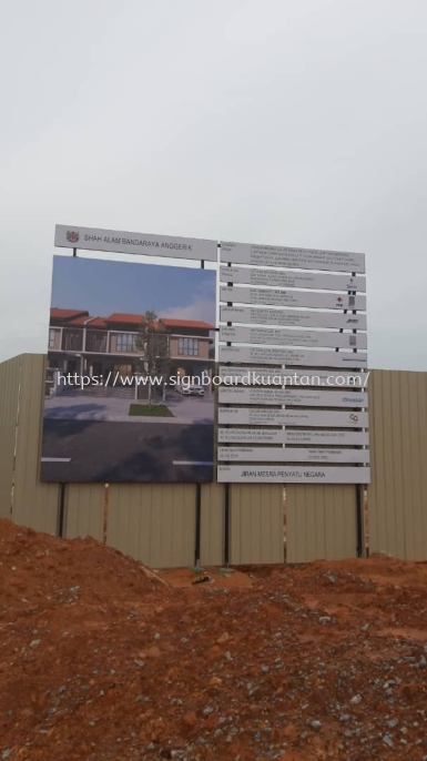 CONSTRUCTION PROJECT SIGNBOARD AT TELUK TEMPOYAK BARAT DAYA (SOUTHWEST ...