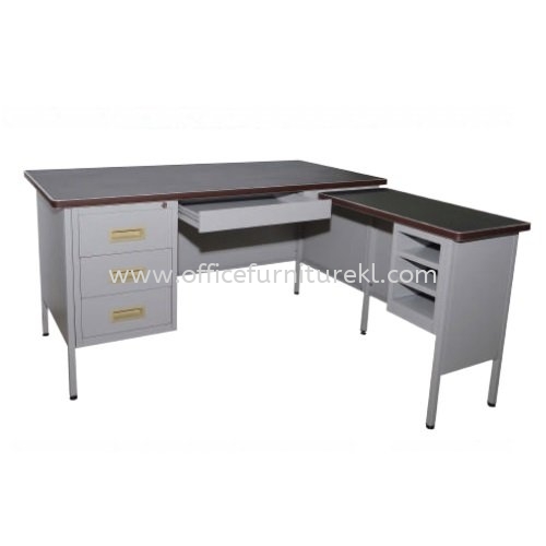 STEEL DOUBLE PEDESTAL DESK WITH SIDE TABLE BUKIT JELUTONG SELANGOR ...