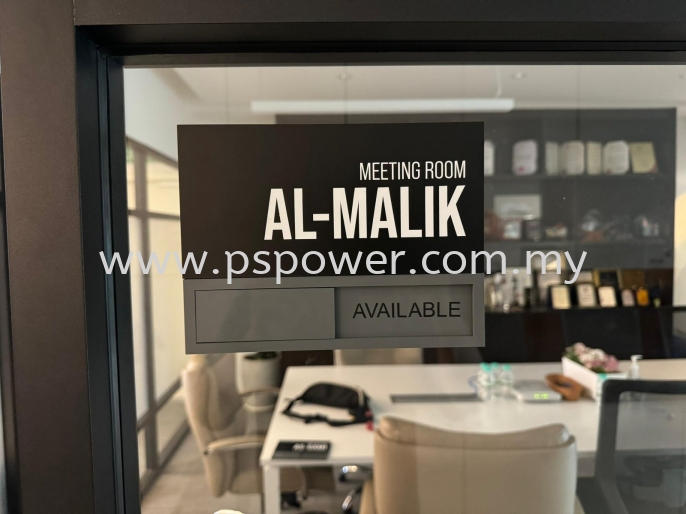 Glass door meeting room signage INDOOR SIGNAGE SIGNAGE Selangor ...
