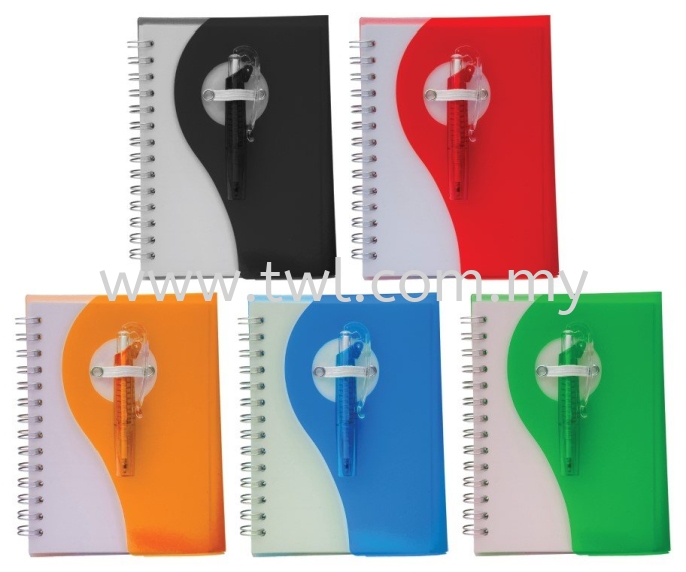 NB08 — NOTEBOOK PP PLASTIC COVER WITHOUT PEN 80gsm (60 sheets ...