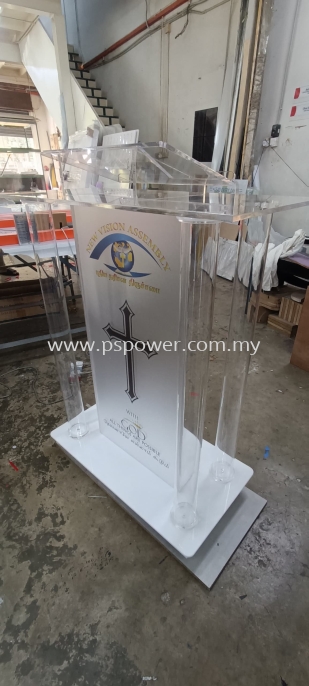 Customised Acrylic Rostrum with sticker logo ACRYLIC Selangor, Puchong ...