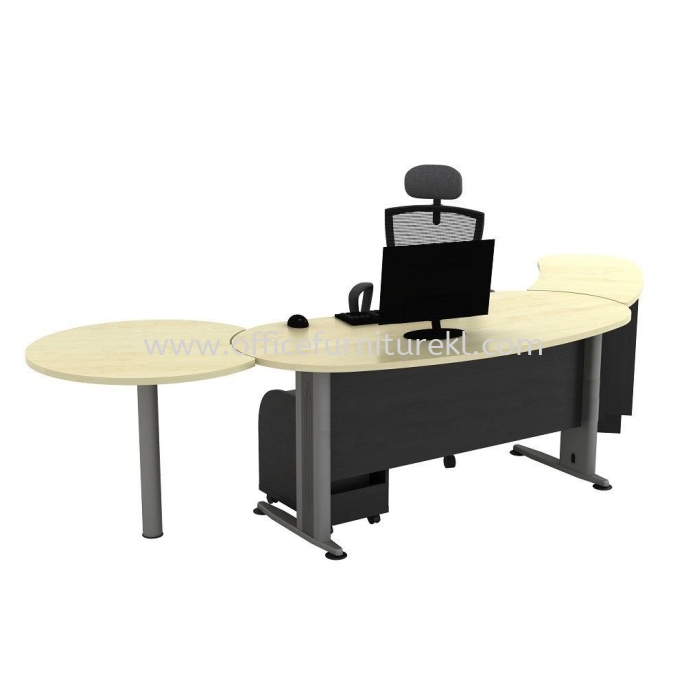 OVAL SHAPE EXECUTIVE OFFICE TABLE WITH FIXED DRAWER & CONNECTION TOP ...