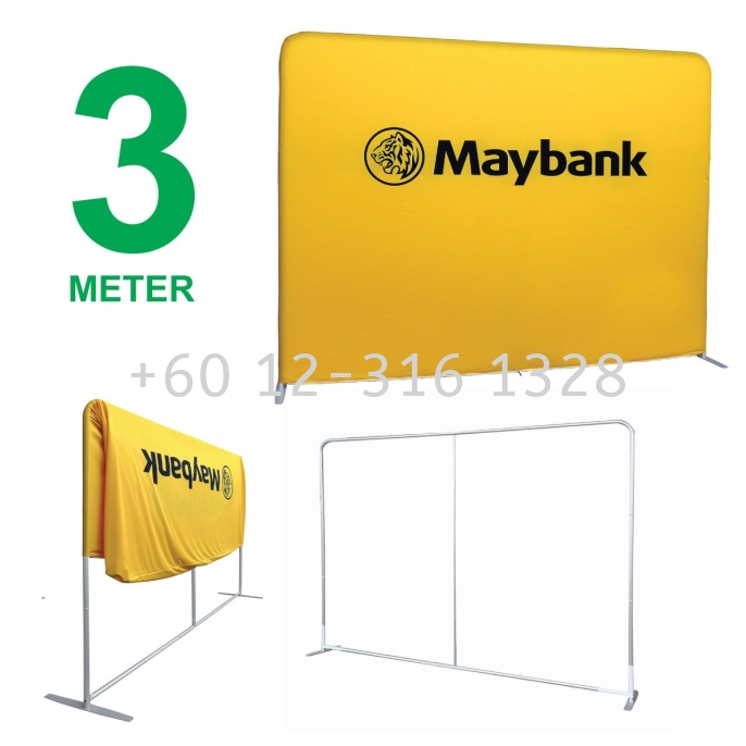 Tension Fabric Backdrop 3 meter (PTS-straight) Tension Fabric backdrop ...