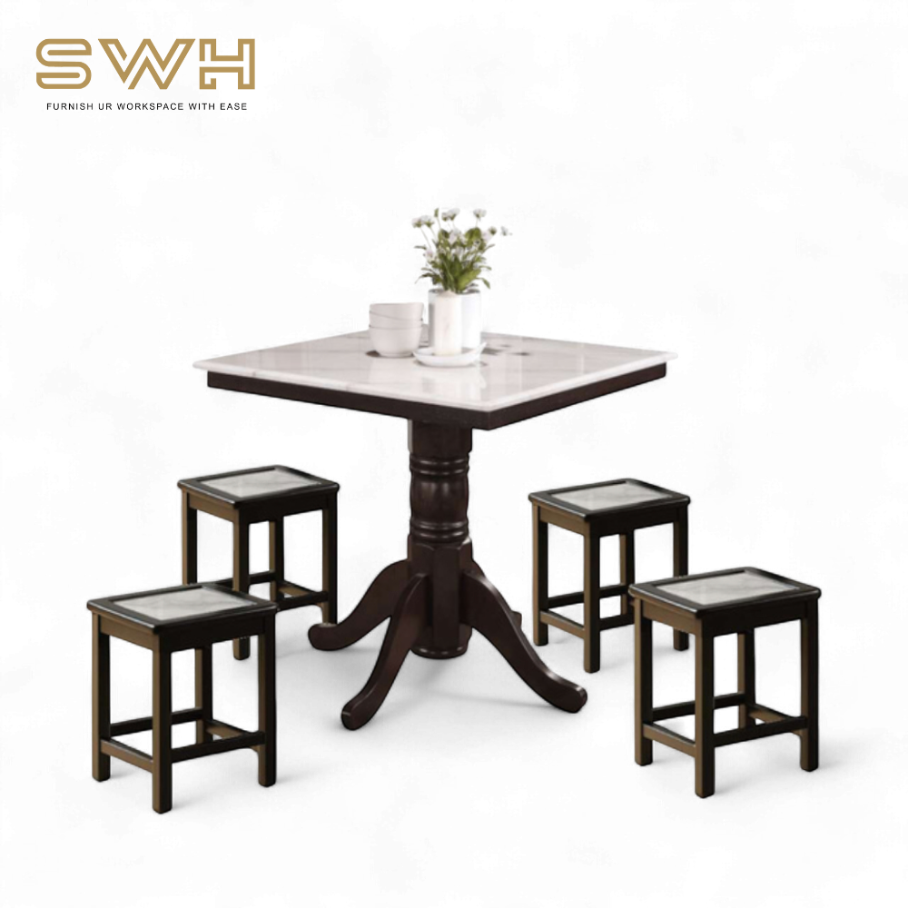 KS04-SH Kopitiam Table And Chair Set 1+4 | Kopitiam Square Table Set ...