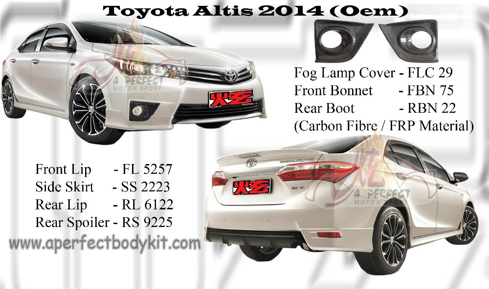 Toyota Altis 2014 Oem Bodykits Johor Bahru JB Malaysia Body Kits | A ...
