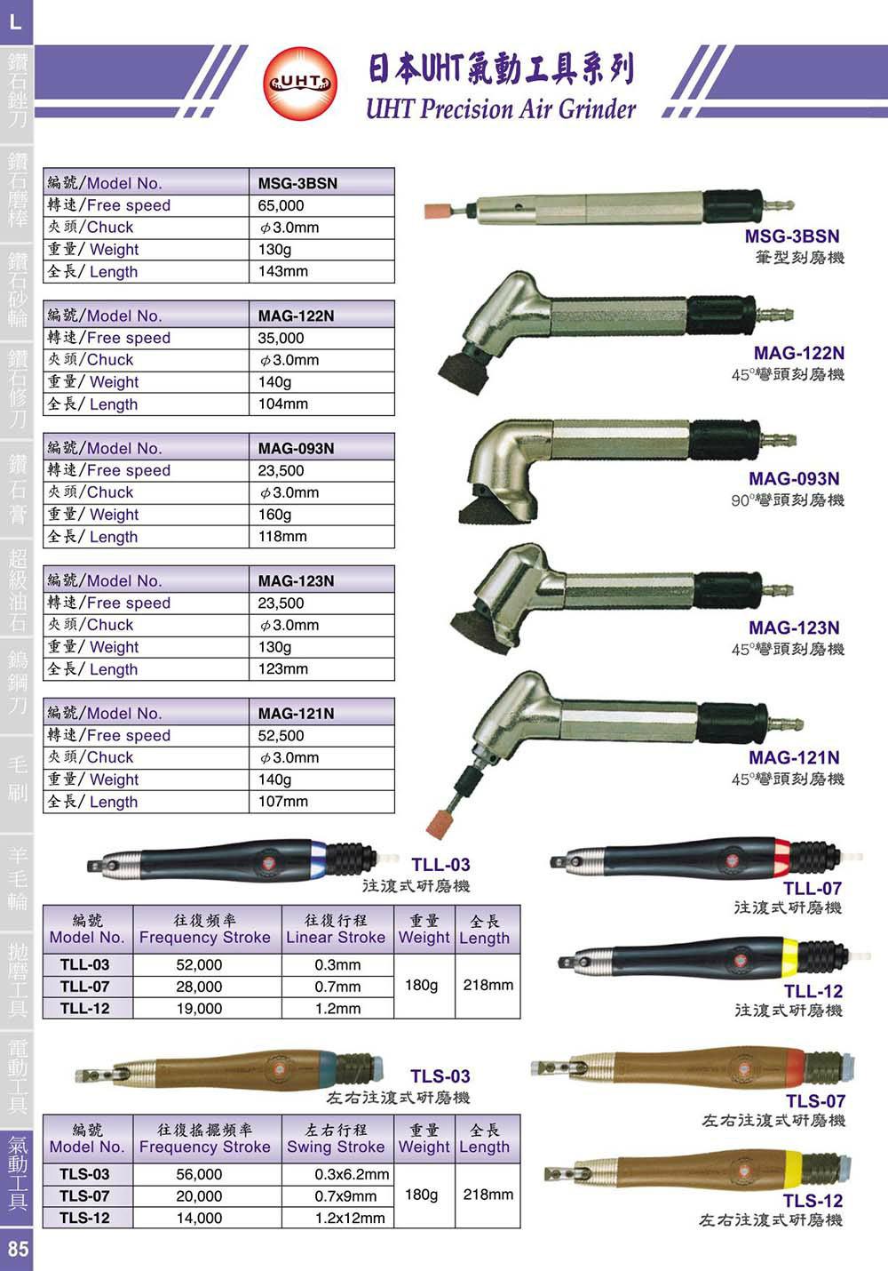 UHT Precision Air Grinder Grinder Pneumatic Rexlee Diamond File ...