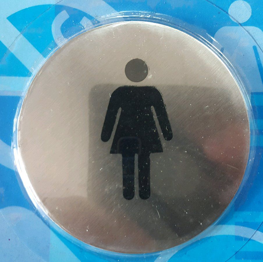 Stainless Steel Toilet Sign/wc Sign Size 3"(click For More Detail ...
