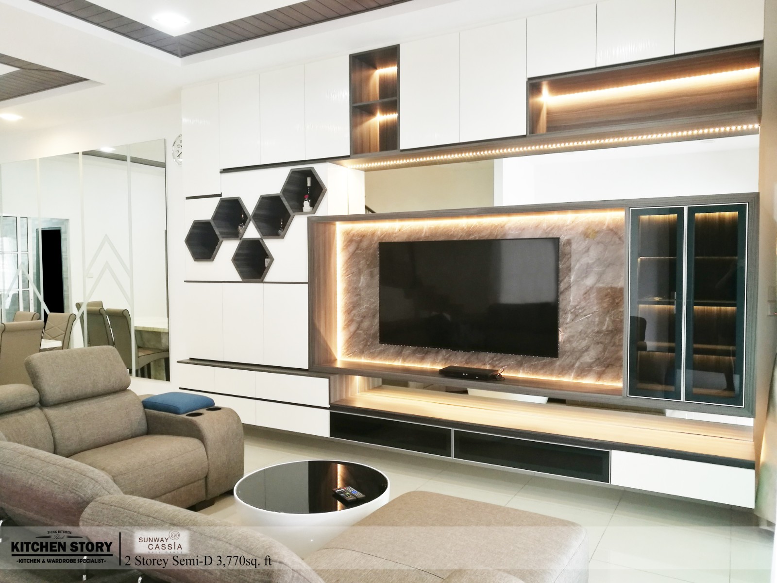 Living Room TV Cabinet Penang, Malaysia, Bayan Lepas Kitchen, Design ...
