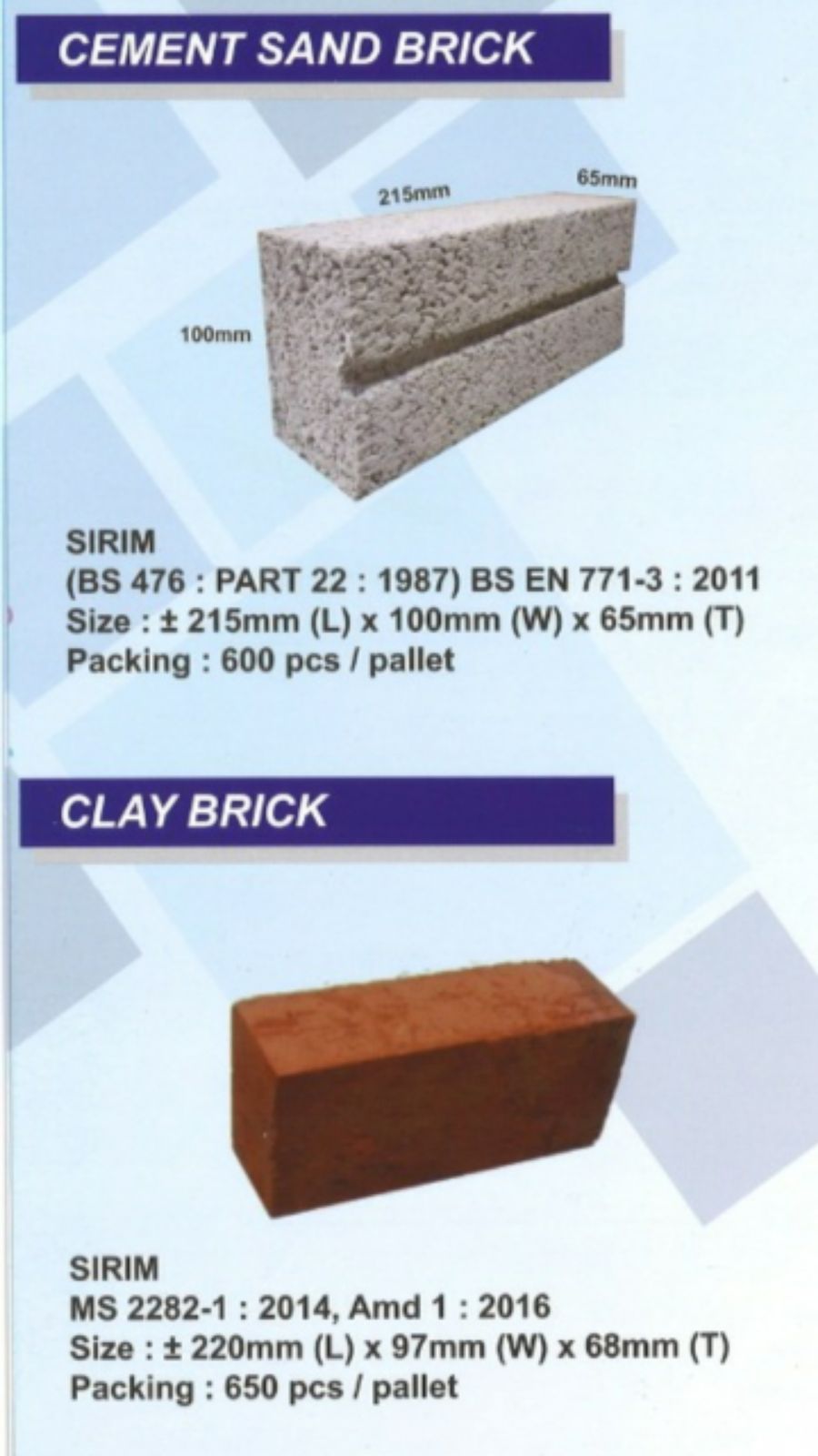 cement sand brick 其他 Supplier, Supply, Wholesaler | CHUAN HENG HARDWARE ...
