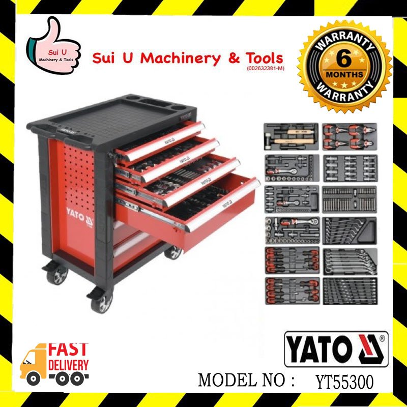 Yato YT-55300 Roller Cabinet with Tools 6-Drawers Tool Storage Tool ...