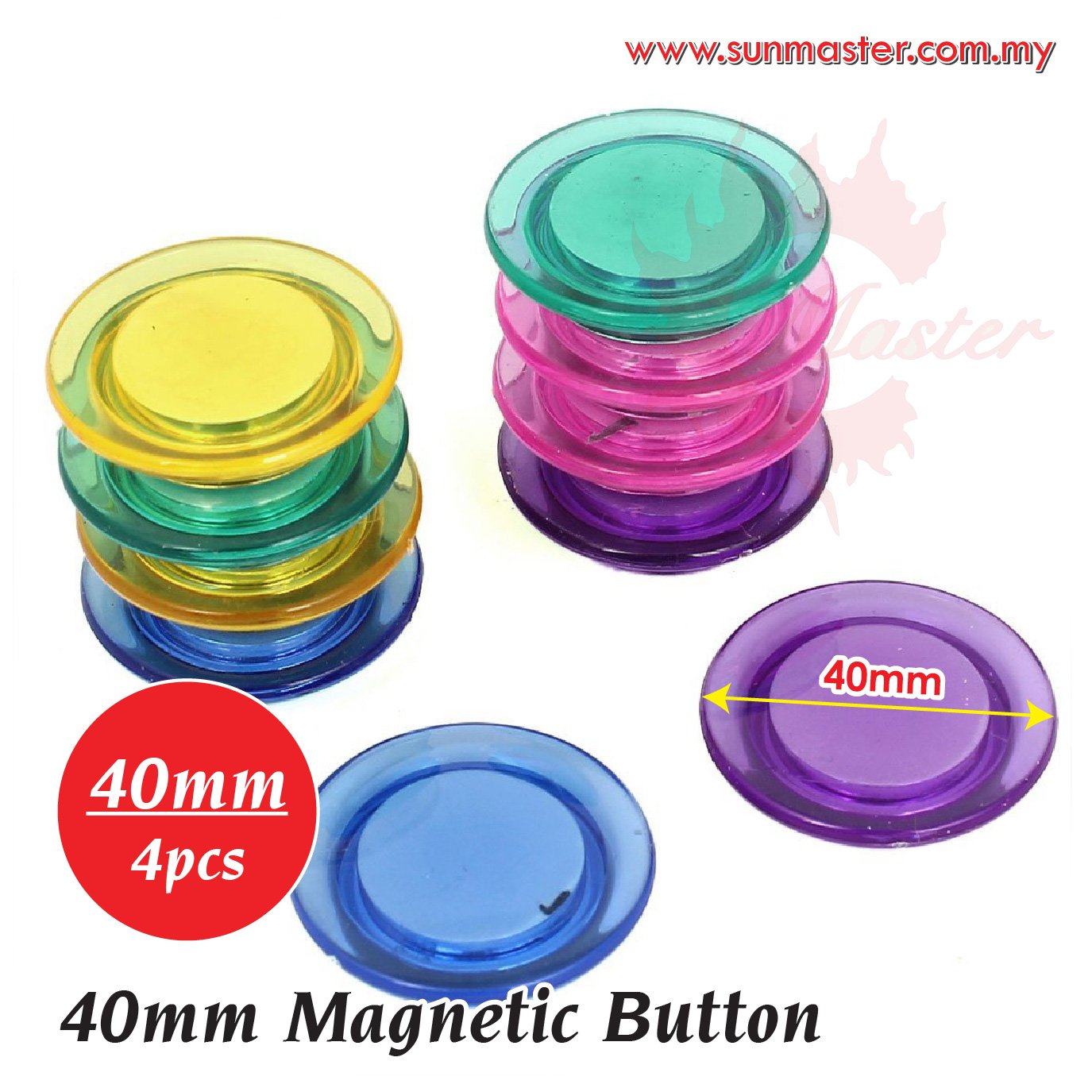 40mm Magnetic Button (4pcs/card) Magnet Products 磁铁产品 Petaling Jaya (PJ ...