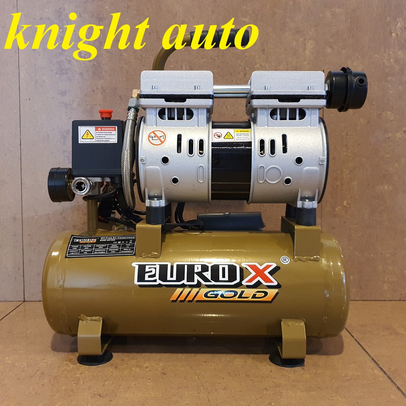Eurox EAW5010G Oilless & Silent Type Air Compressor 10L 750w-gold ...
