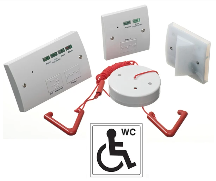 ESB901B WIRED DISABLE TOILET Alarm Kit Pull Cord Panic Button OKU ...