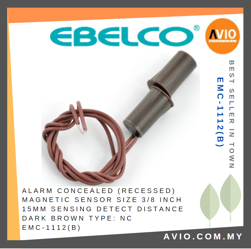 Ebelco Security Burglar Alarm Concealed Magnetic Magnet Sensor Size ...