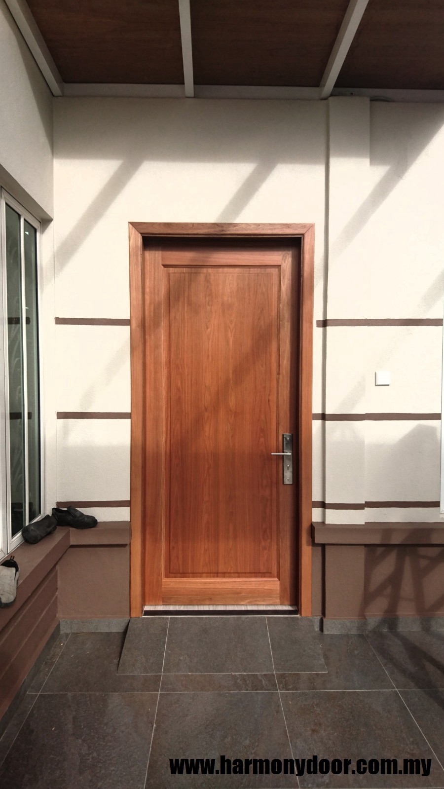 Kuala Lumpur Installation Completed Solid Wood Single Leaf Door Sample ...
