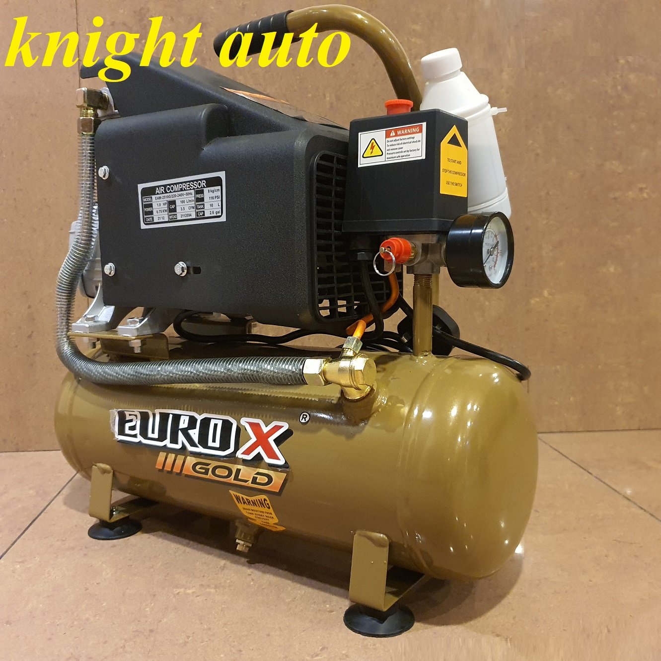 Eurox Air Compressor EAW2510G 1.0HP 10L-GOLD ID32274 /ID32274-1 ...