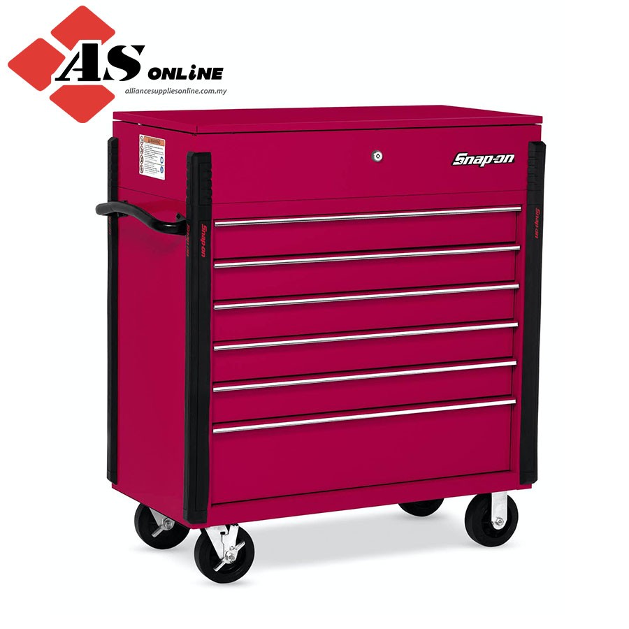 SNAP-ON 40" Six-Drawer Roll Cart (Candy Apple Red) / Model: KRSC46HPJH ...