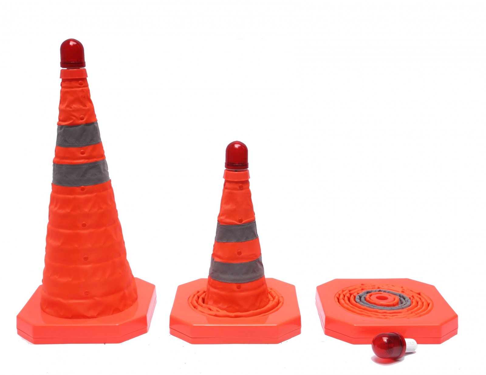 FOLDABLE SAFETY TRAFFIC CONE WITHOUT/WITH RED WARNING LIGHT Johor Bahru ...