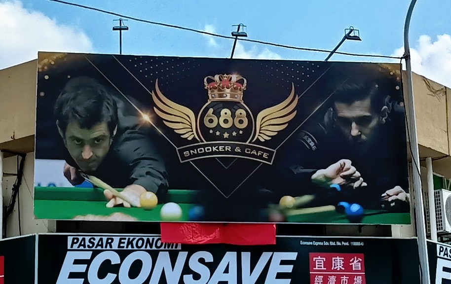 Snooker Advertising Billboard Signage with Spotlights | Jumbo Big Size ...