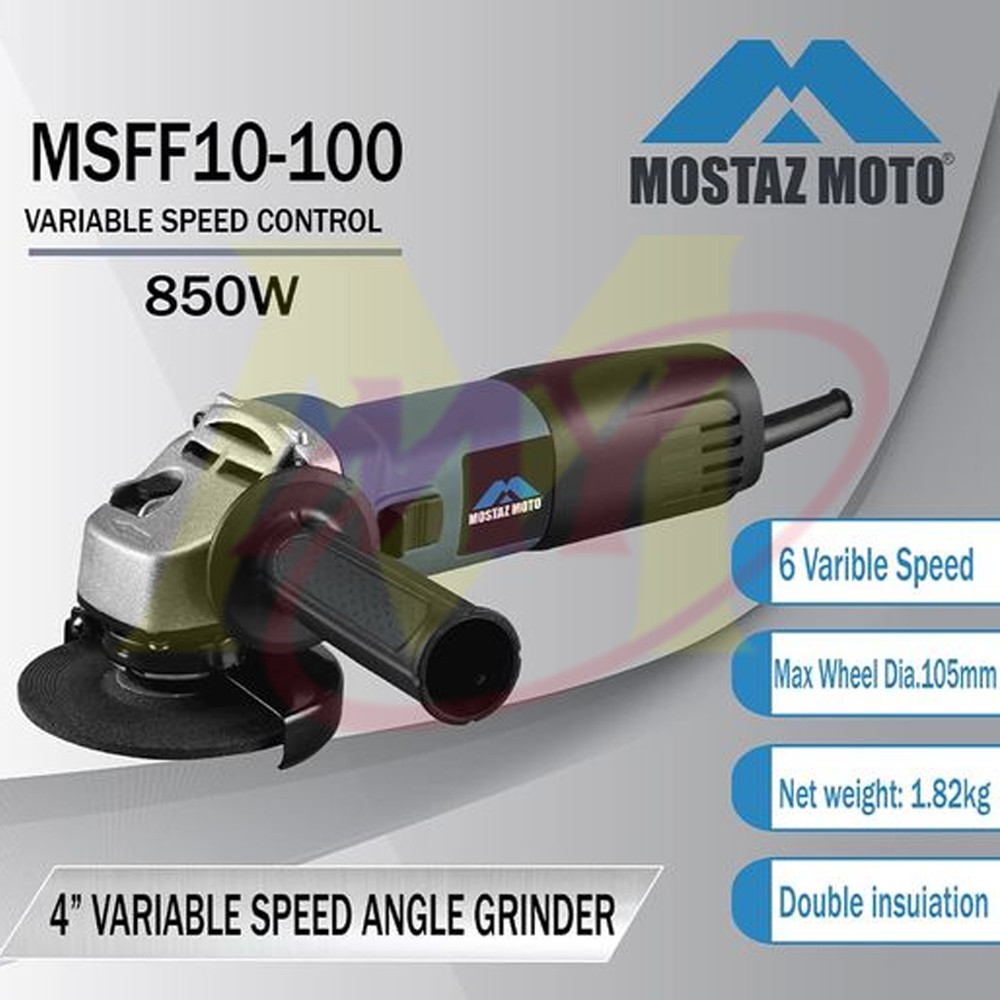 Mostaz Moto MSFF03-100 Angle Grinder 750W Mesin Grinder Potong Besi ...
