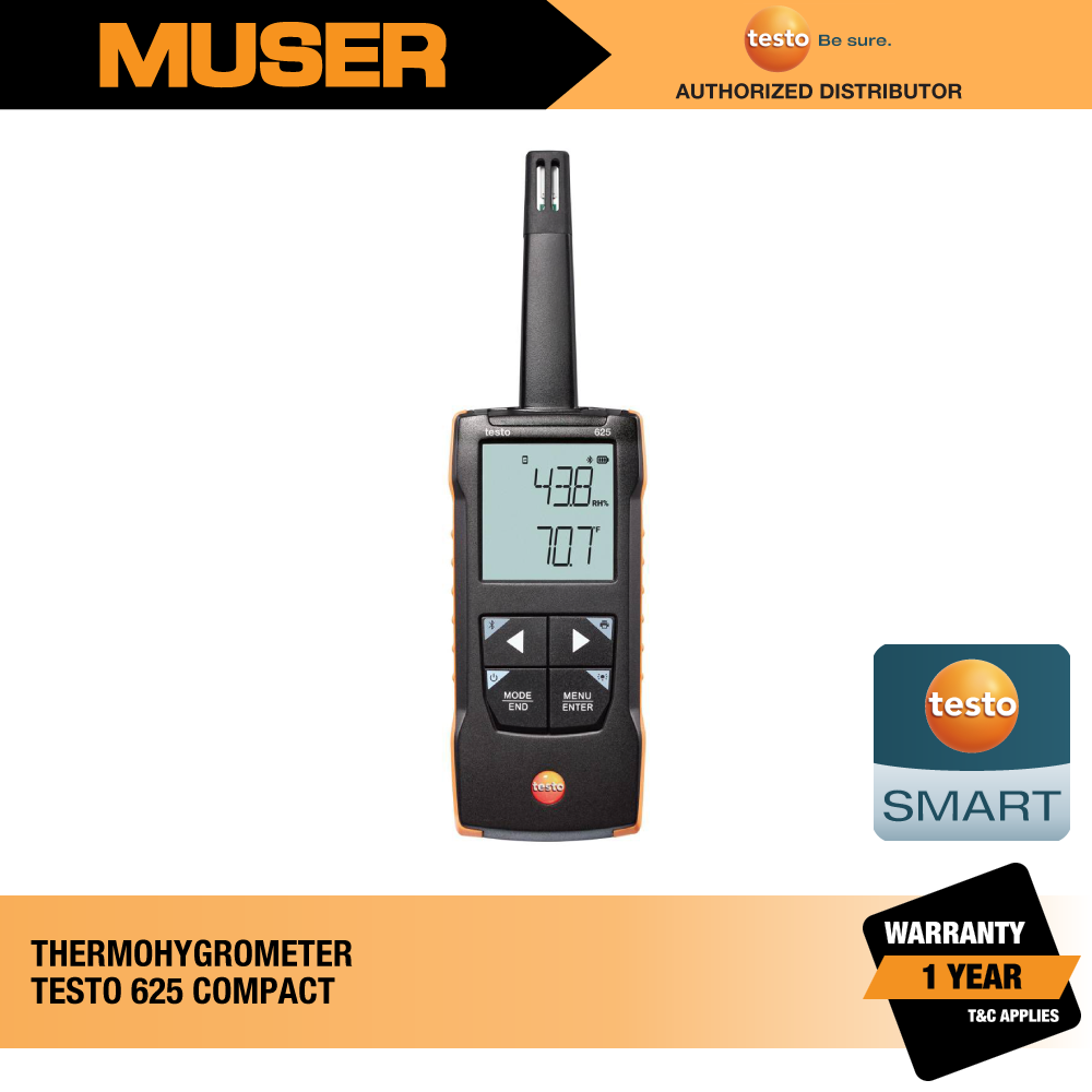Testo 625 (0563 1625) Digital Thermohygrometer with App Connection ...