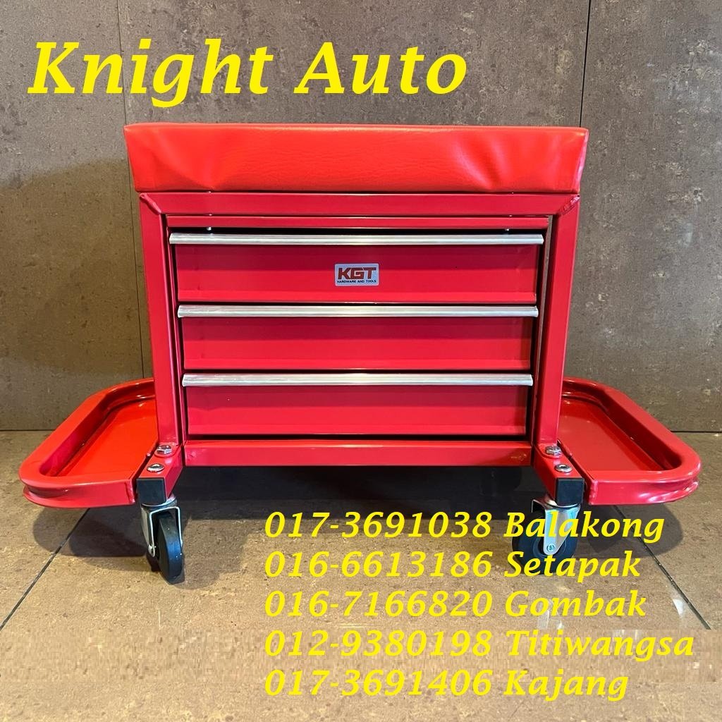 KGT Creeper Seat Tool Box, 3 Drawers Heavy Duty Tool Chest ID34478 ...