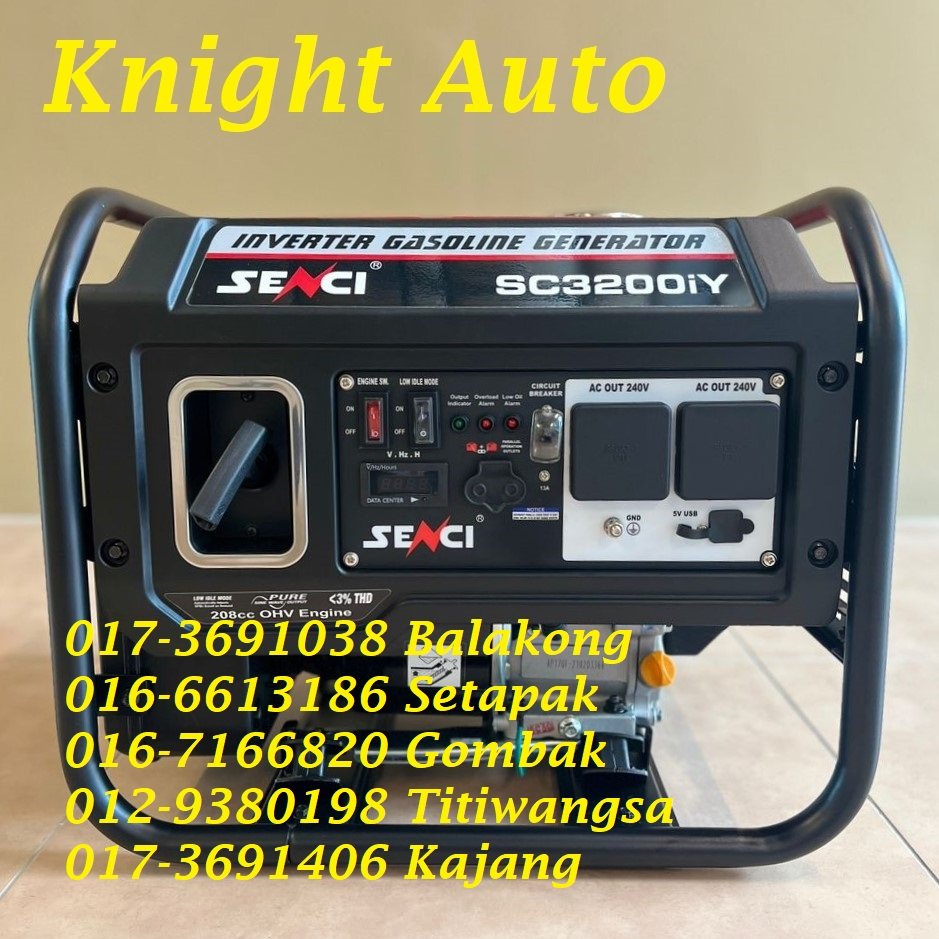 Senci SC3200iY Inverter Generator c/w Engine AP170F 3kw ID34555 Senci ...