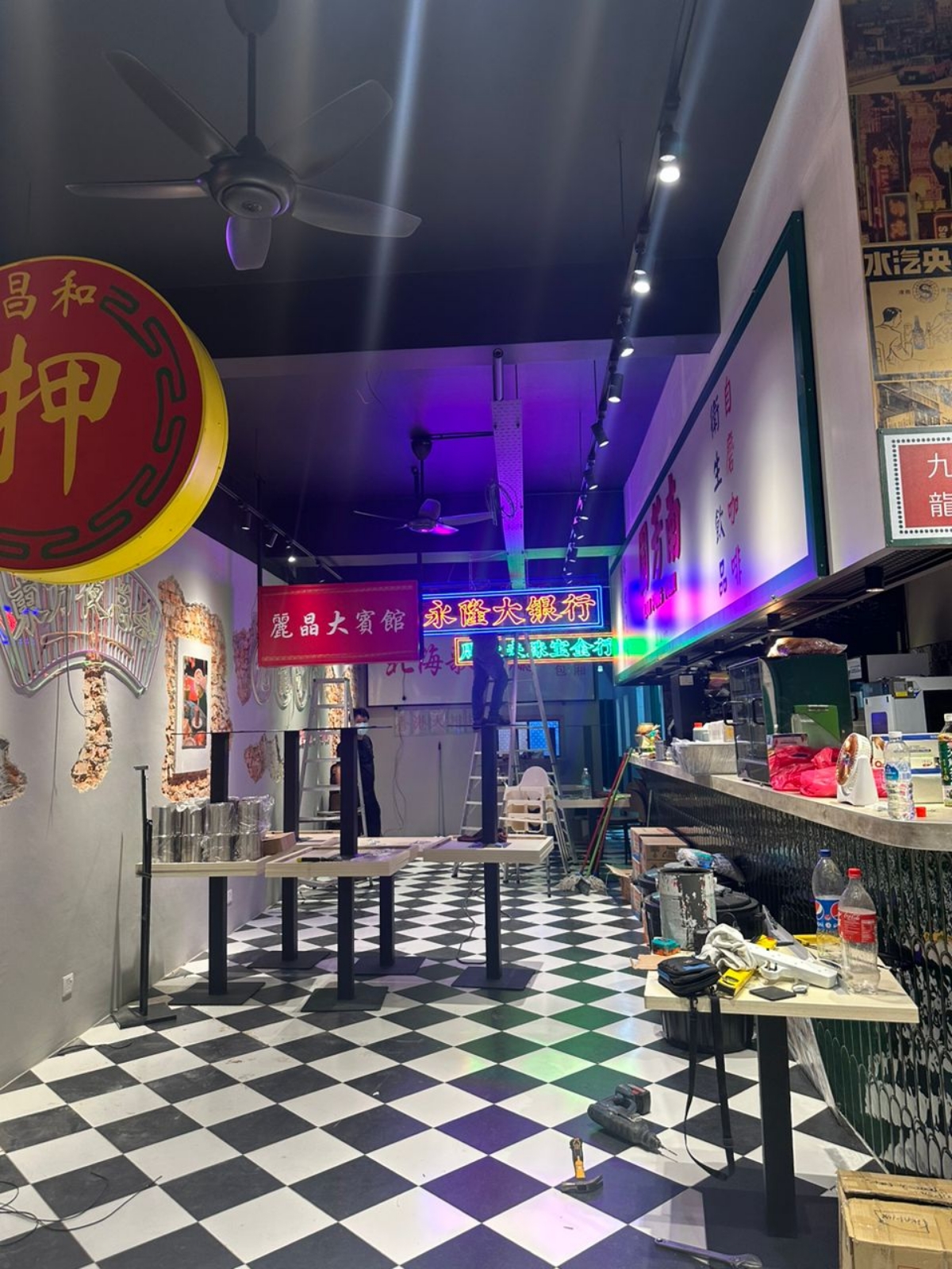 Nine Dragon Char Chan Teng - Indoor Neon Bar Signage - Penang Signboard ...