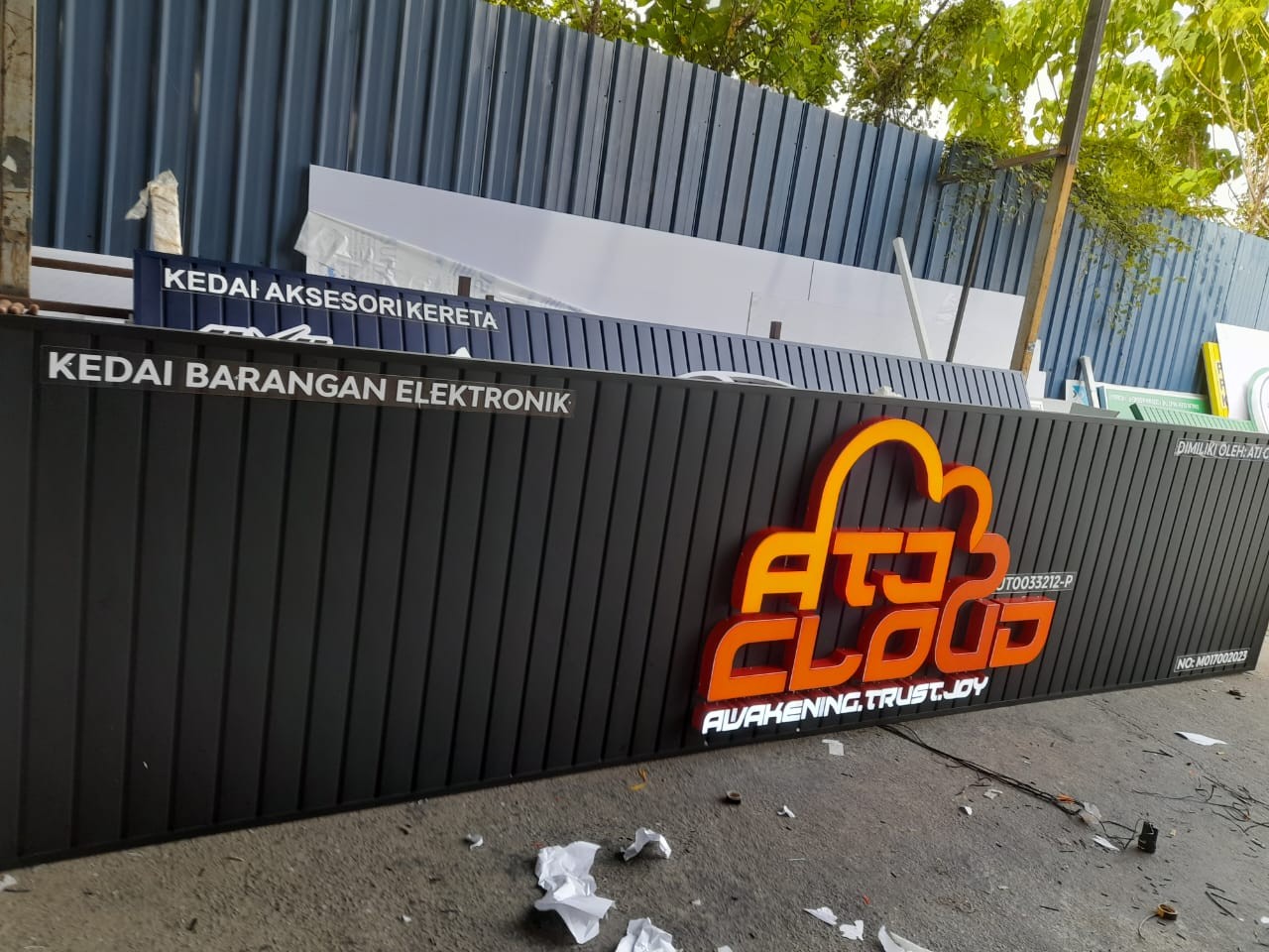 ATJ Cloud Console - 3D Box Up LED Frontlit Aluminium Panel Signage 3D ...
