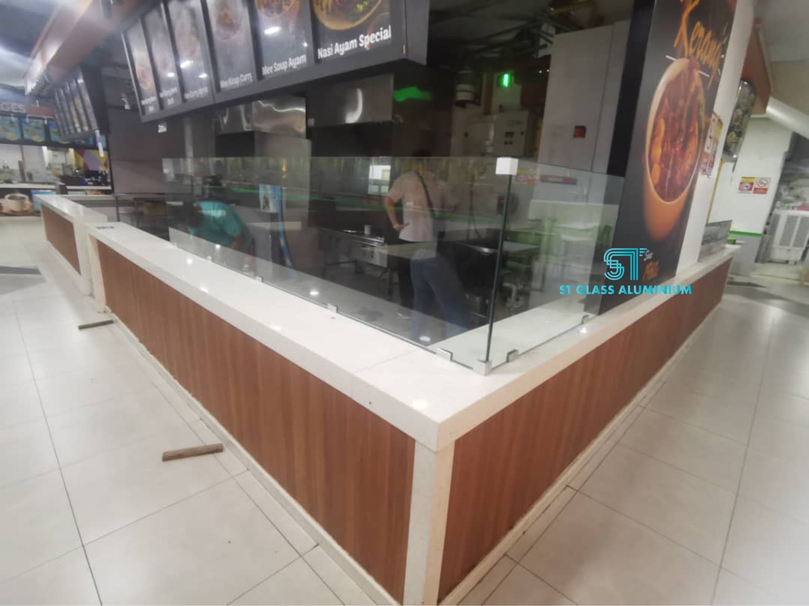 Food Court Kitchen Glass Trackless SLIDING DOOR Slim Hanging Sliding ...