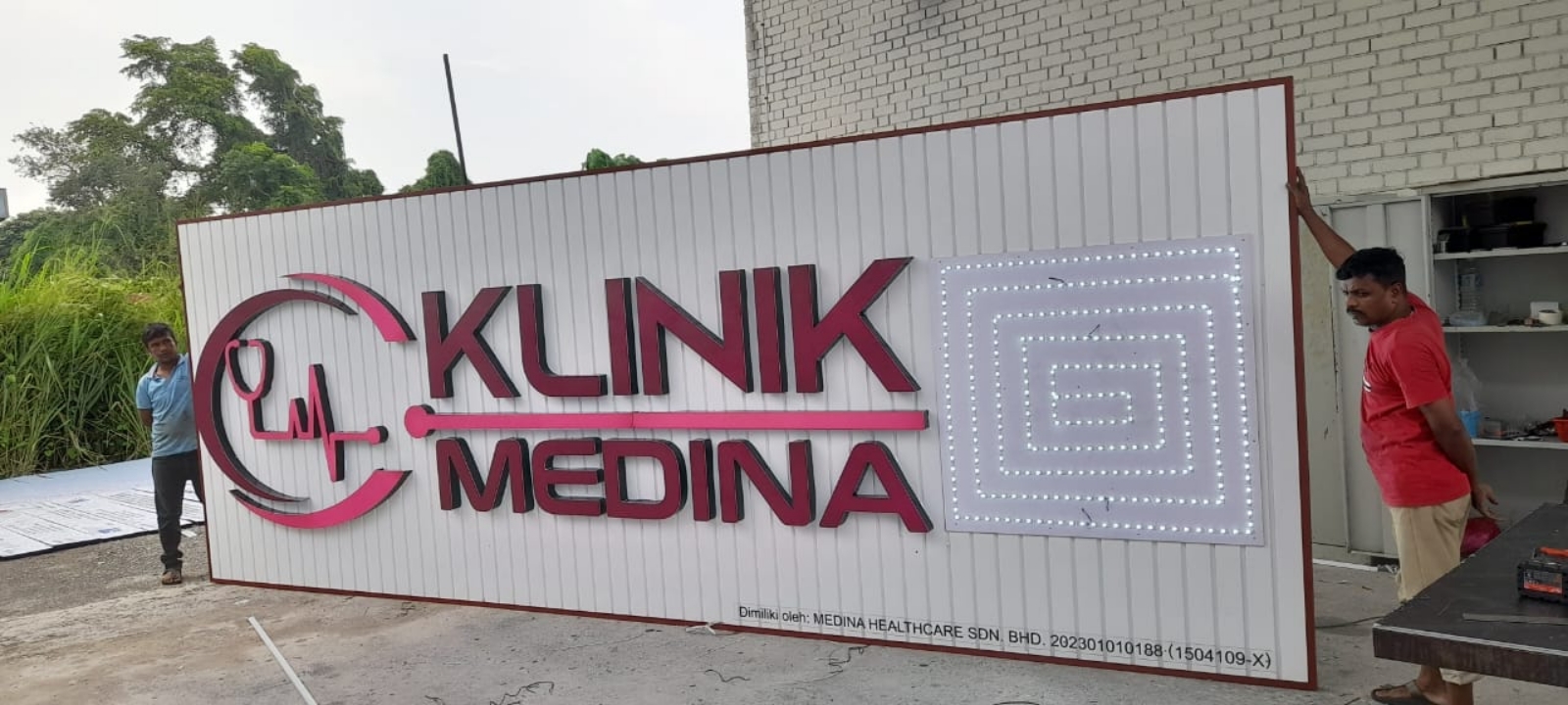 Signboard 3D LED FRONTLIT# ALUMINIUM PANEL BASE SIGNAGE # Sign Board ...