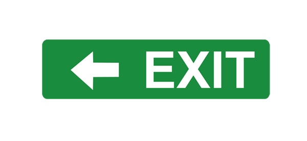 EEK-11-2SWEL Slim line single side white legend LED Exit Sign 每 Arrow ...