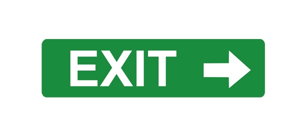 EEK-11-2DWER Slim line double side white legend LED Exit Sign 每 Arrow ...