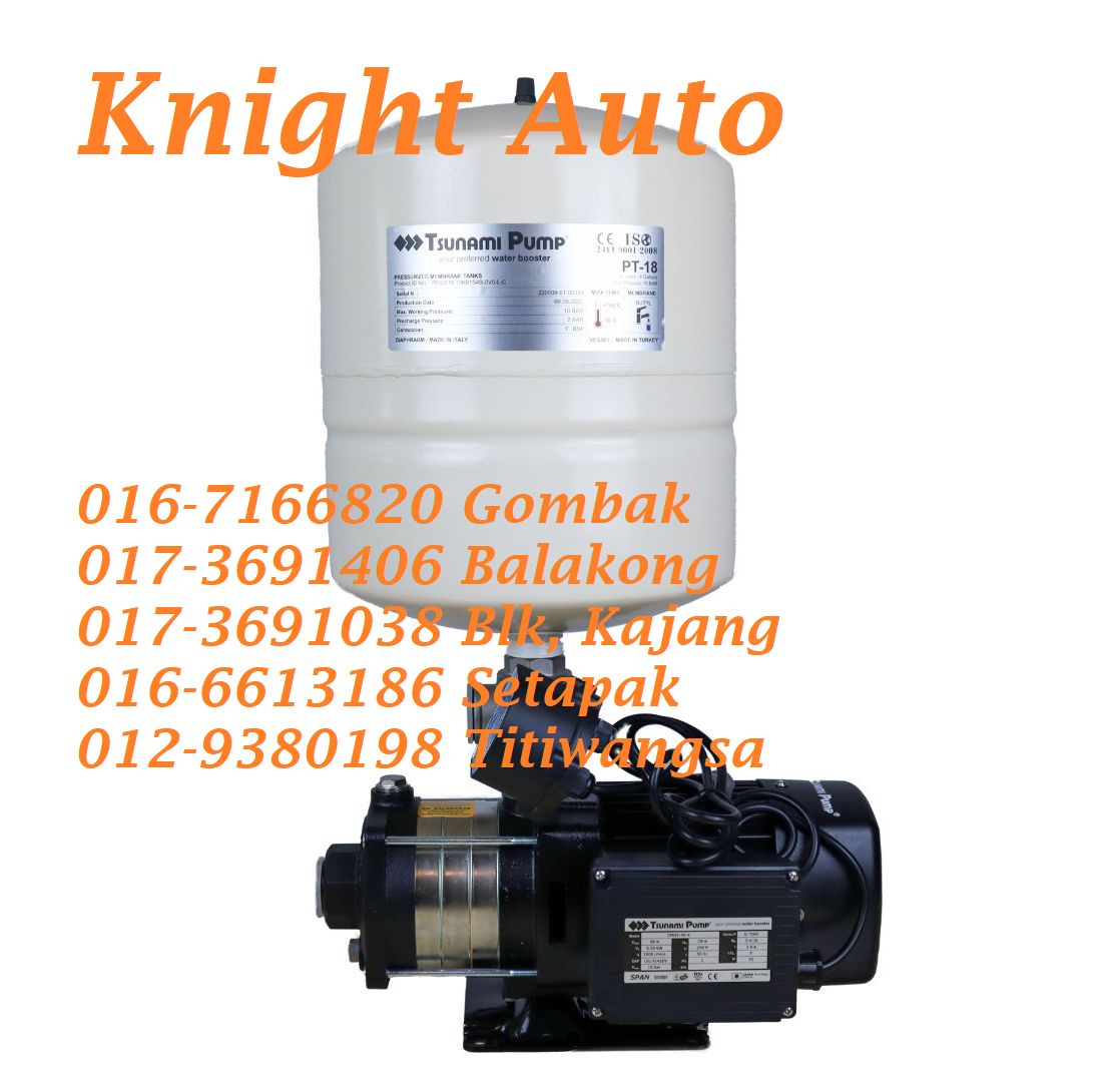 Tsunami CMS2-40-iPT Digital Home Pump 0.55kw 240v c/w 18L Pressure Tank ...