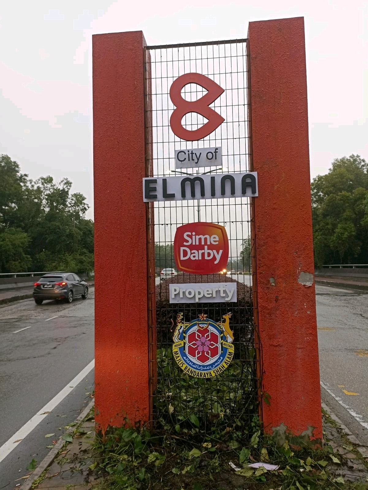 Elmina Signboard At Belakong - Sime Darby Signage At Selayang - Outdoor ...