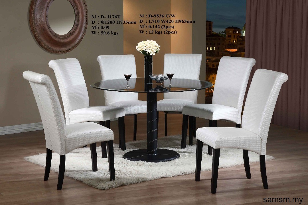 Dining Set - SL-DT-1176 + DC-9536-W Dining Set Furniture Choose Sample ...