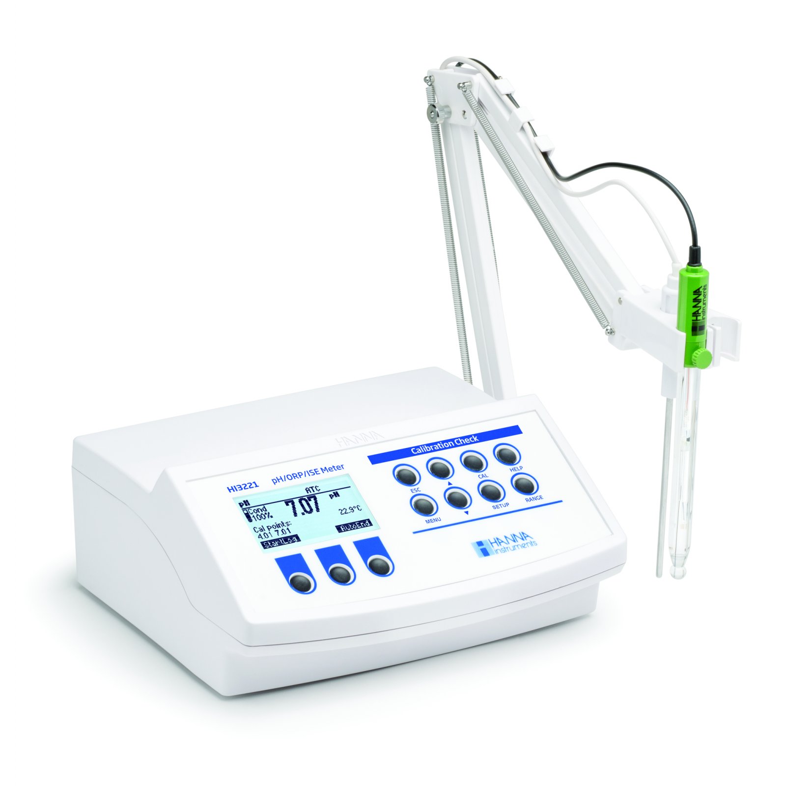 HI3221 PH/ORP/ISE/Temperature Bench Meter With Calibration Check ...