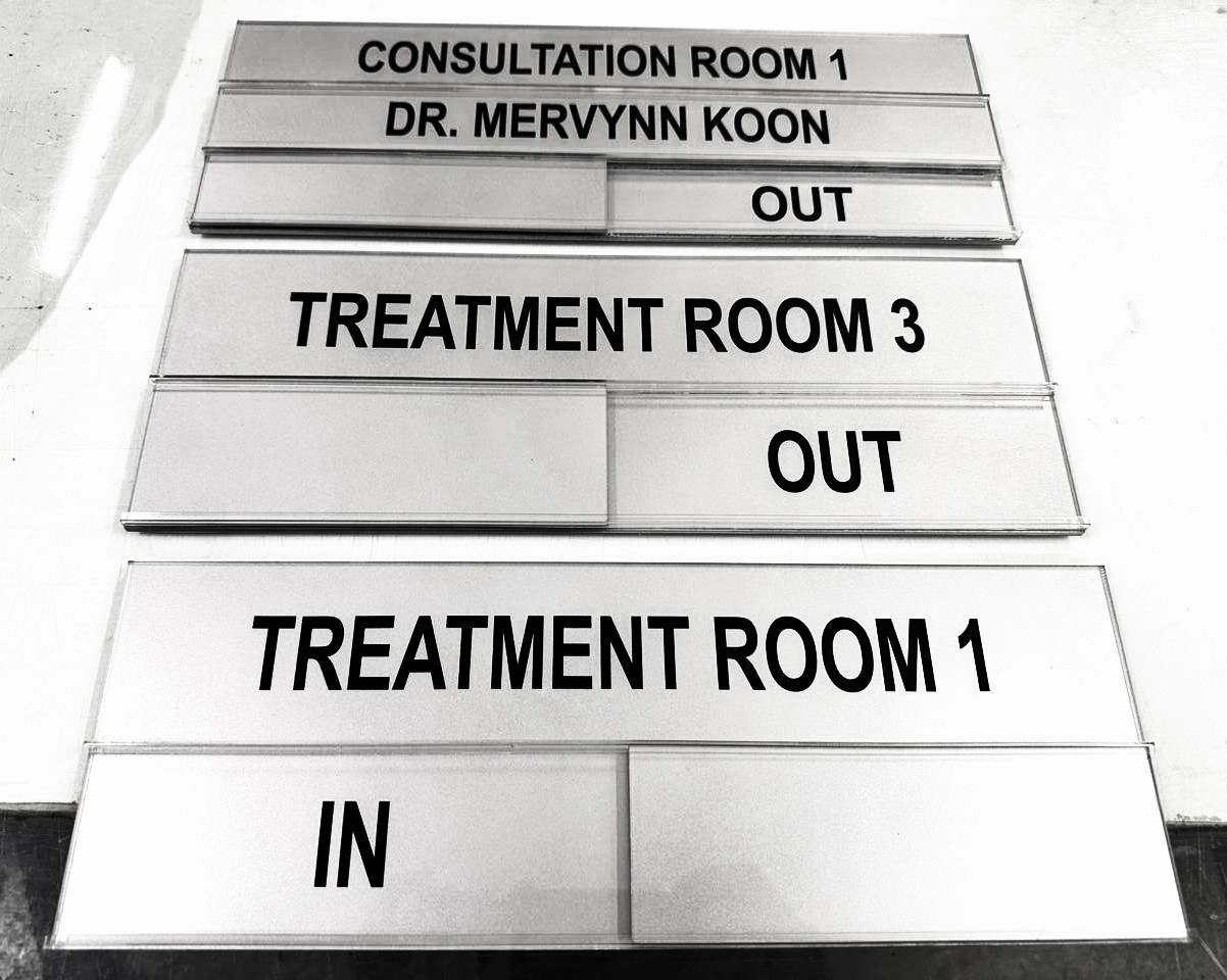Office Door Sign Aluminium Slot In Acrylic Signage Malaysia | Room Name ...