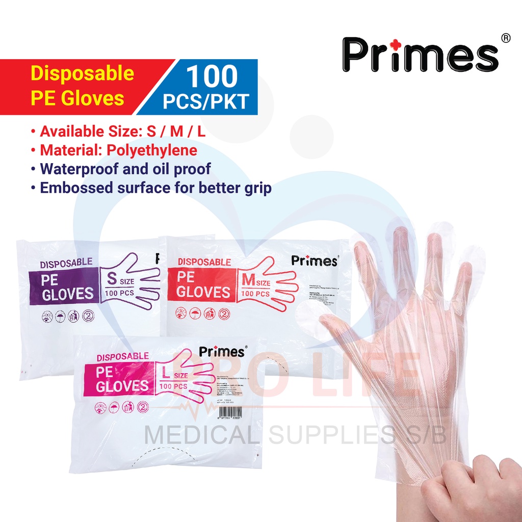 Primes Disposable PE Gloves 100pcs/pkt Perak, Ipoh, Malaysia Supply ...