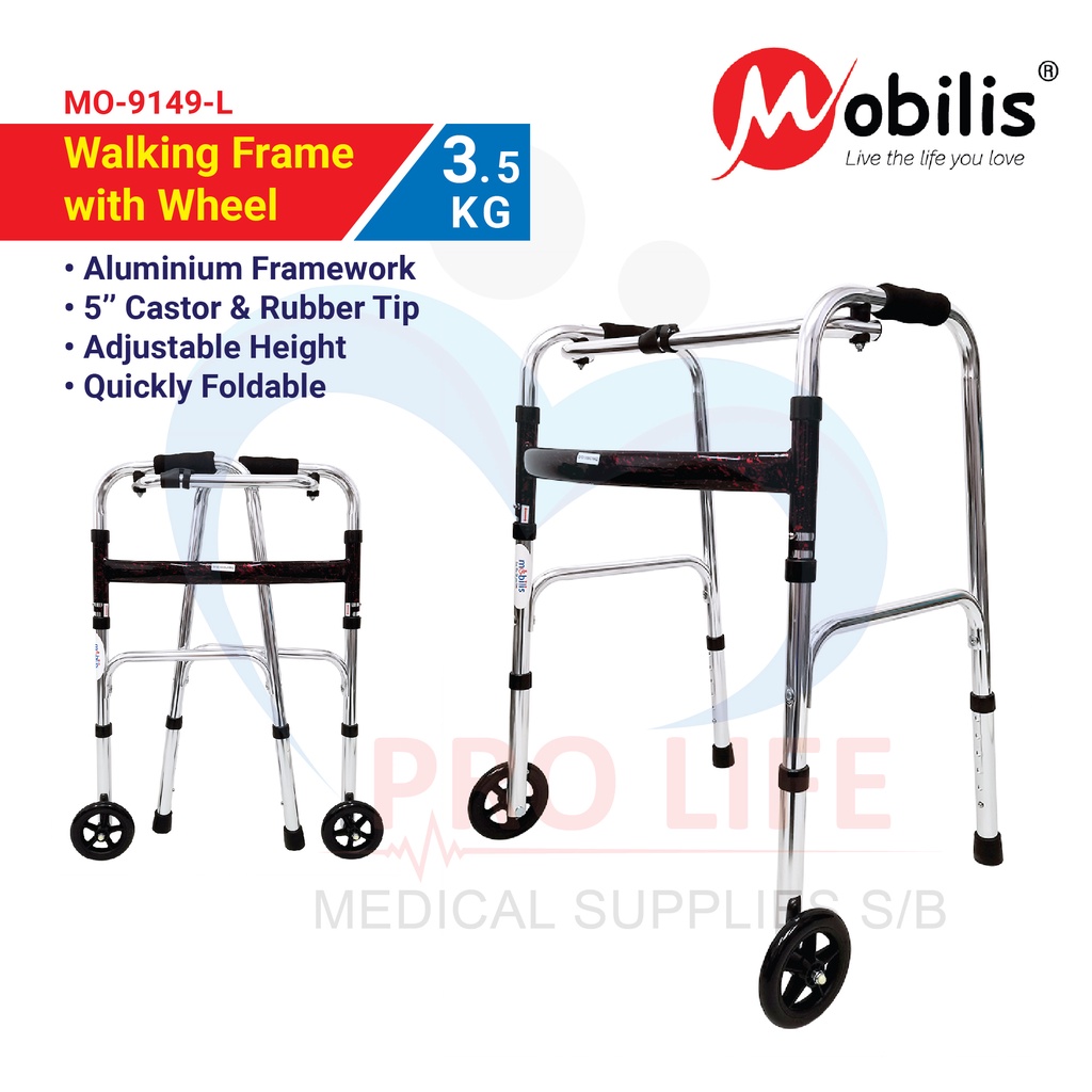 Mobilis Walking Frame With Wheel (MO-9149L) Perak, Ipoh, Malaysia ...
