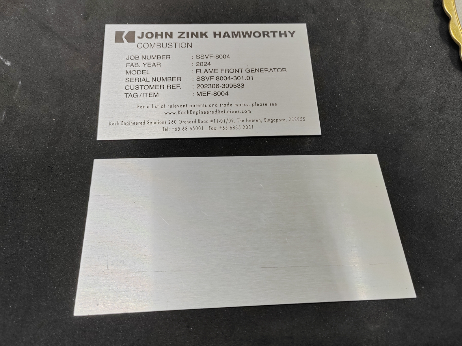 Engraving Data Plate Mechine Johor Bahru (JB), Malaysia. Industrial ...