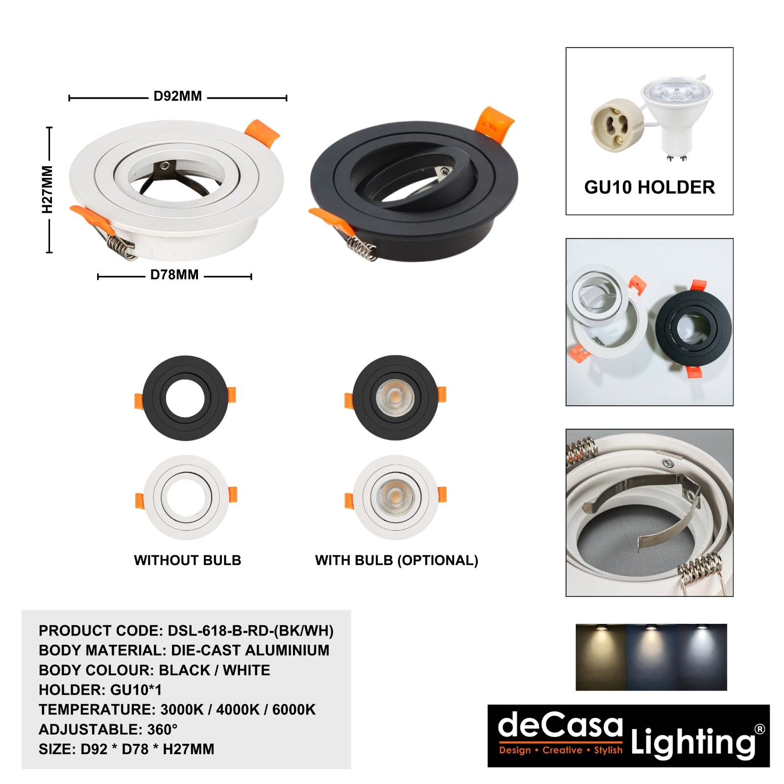RECESSED EYEBALL CASING - GU10 (618) Selangor, Kuala Lumpur (KL ...