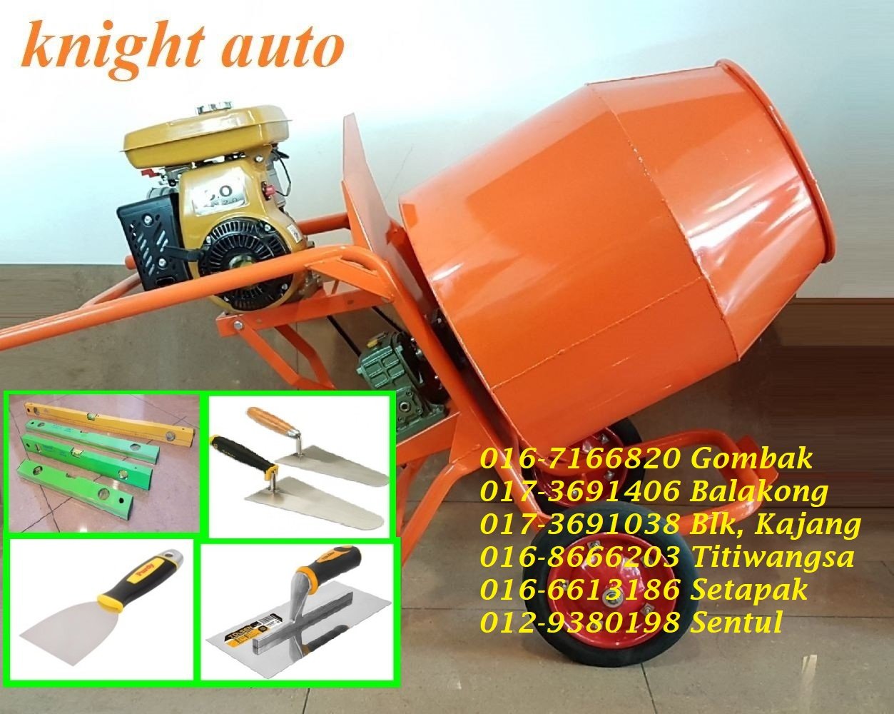Free- HISAKI 3T Concrete Mixer C/W Japan Robin EY20D Gasoline Engine 5 ...