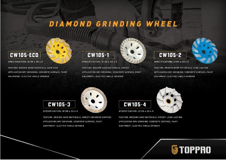 TOPPRO CW105-ECD DIAMOND GRINDING WHEEL Selangor, Klang, Malaysia ...