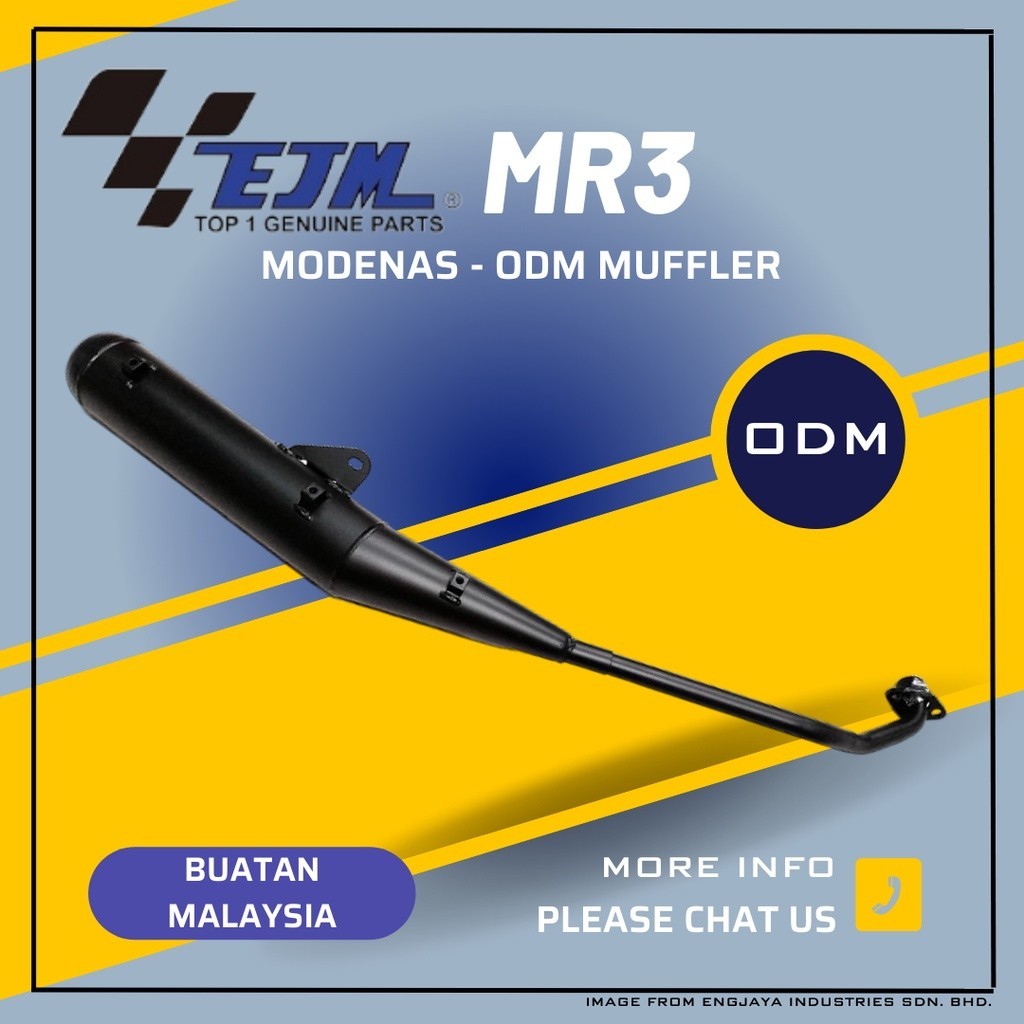 100% EJM MODENAS MR3 STD EXHAUST PIPE COMP ASSY - KRISS 110 NEW MR3 EX ...