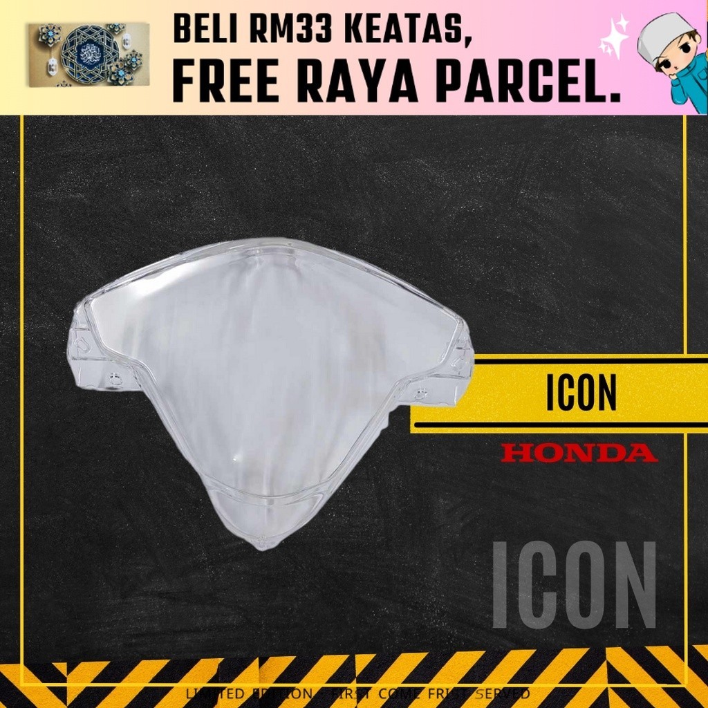 METER LENS HONDA ICON - 1CON METER COVER LEN PENUTUP CERMIN SPEEDOMETER ...