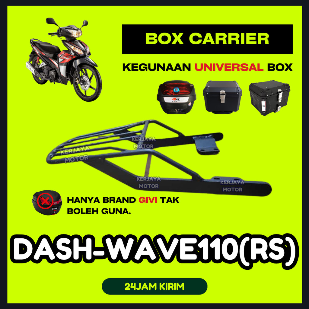 DASH 2 FI NEW DASH125 FI REAR BOX MONORACK BOX CARRIER KAKI TABAK HEAVY ...